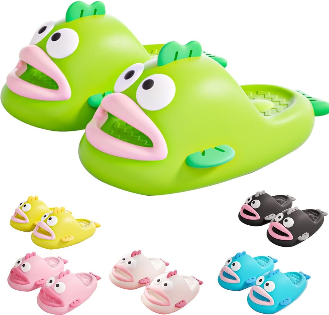 Clown Fish Slides Tongue Kiss Slippers for Adult Women Men Animals ...
