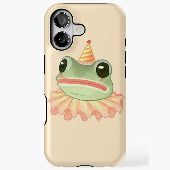 Clown Frog Whimsical Funny Cartoon Animal Phone Case for iPhone 17 16 15 14 13 12 11 Pro Max ...