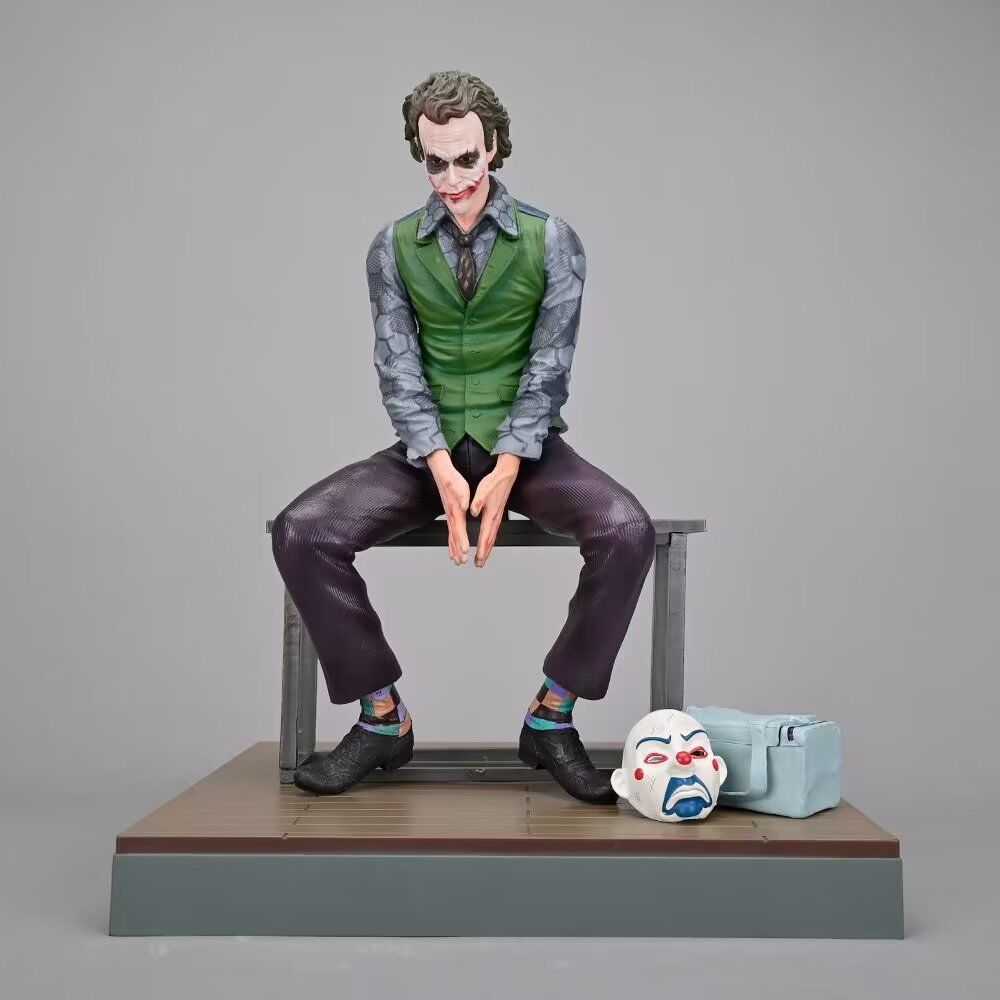 Clown Heath Ledger Statue Sitting Posture Movie Surrounding Hand-Made ...