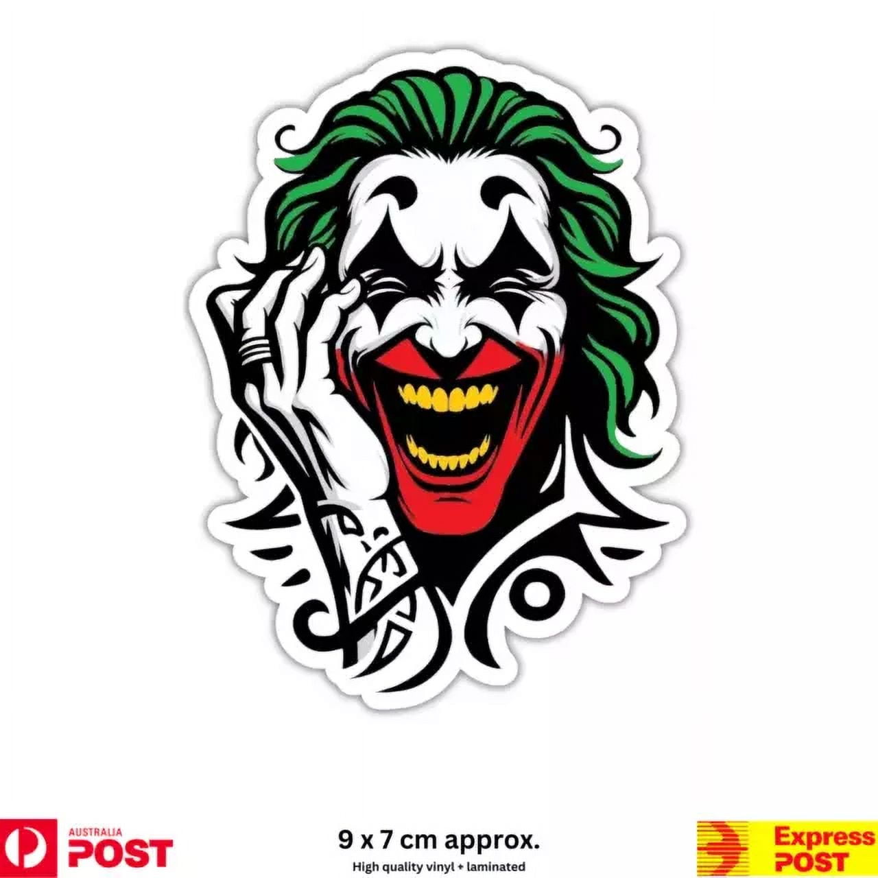 Clown Joker Batman Inspired Creepy Sticker Phone Decal Water Bottle ...