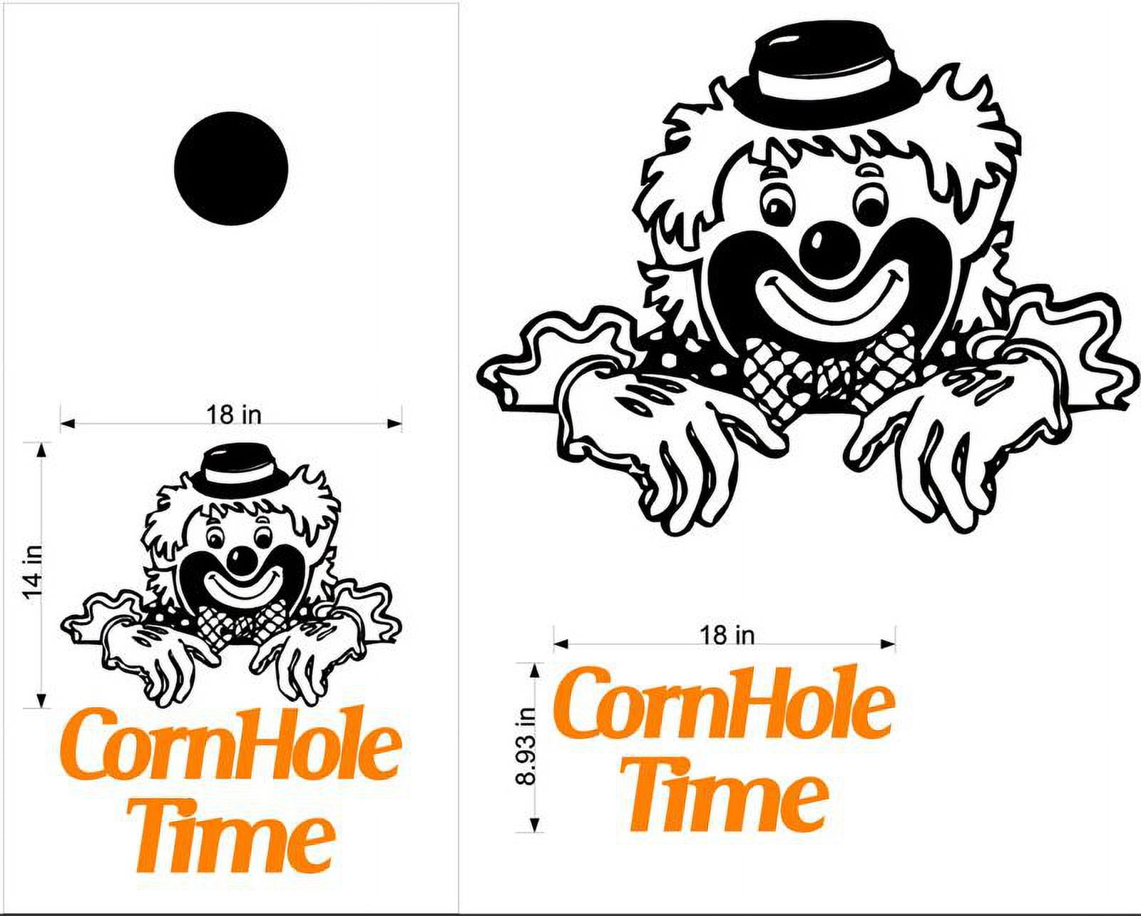 Clown Joker Cornhole Board Decals Flag Stickers - Walmart.com