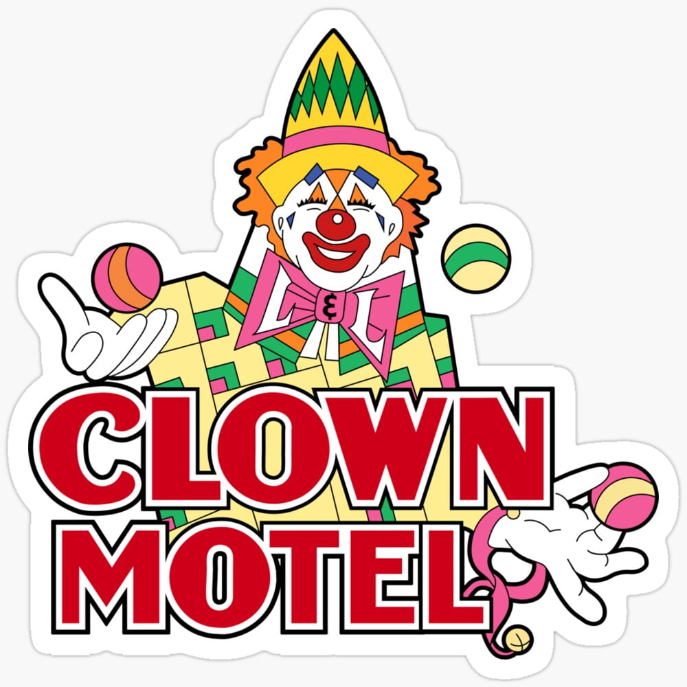Clown Motel Sticker Phone Decal Water Bottle Stickers Car Decals ...