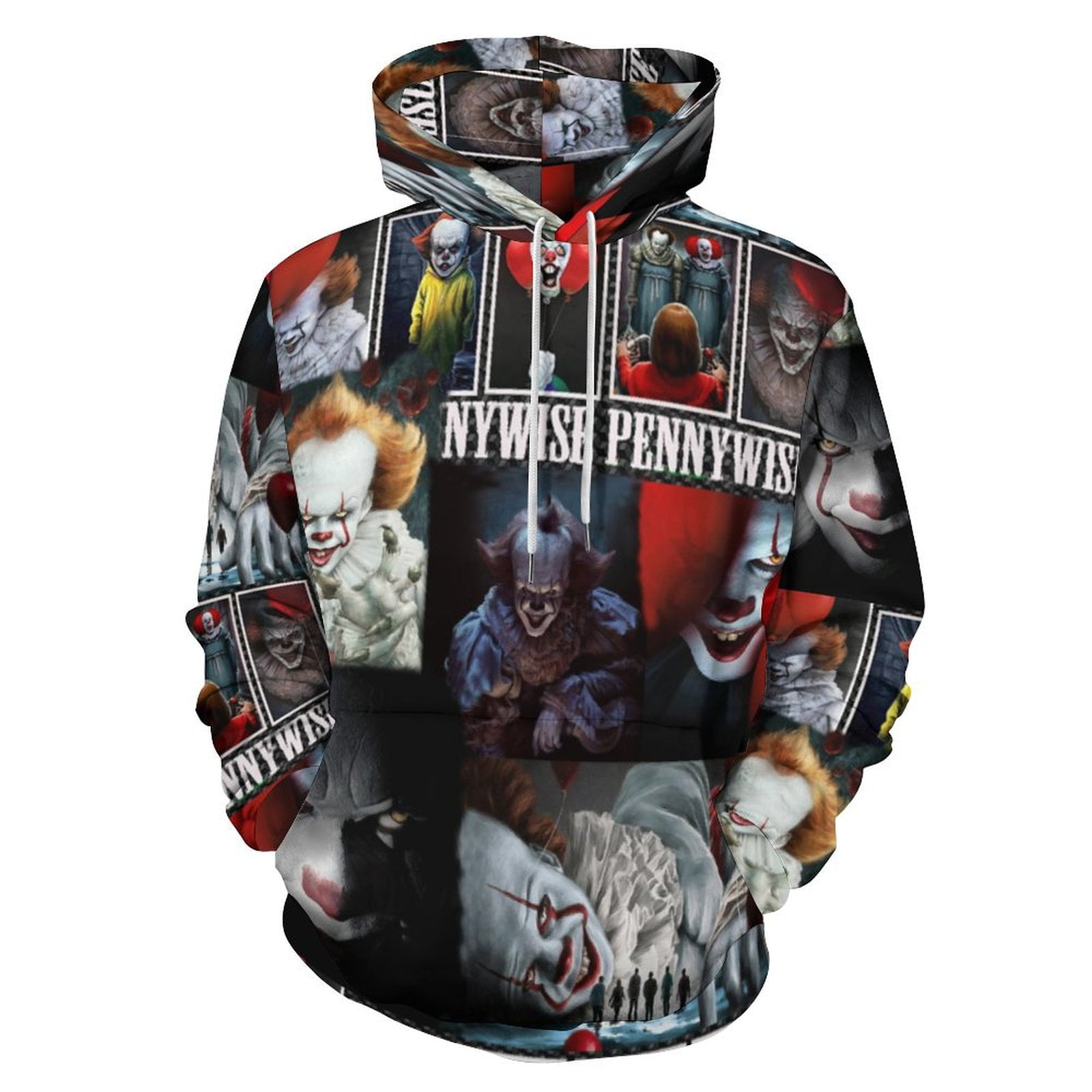 Clown Pennywise Adult Sweater Pullover Sweatshirt Hoodies Long Sleeve ...