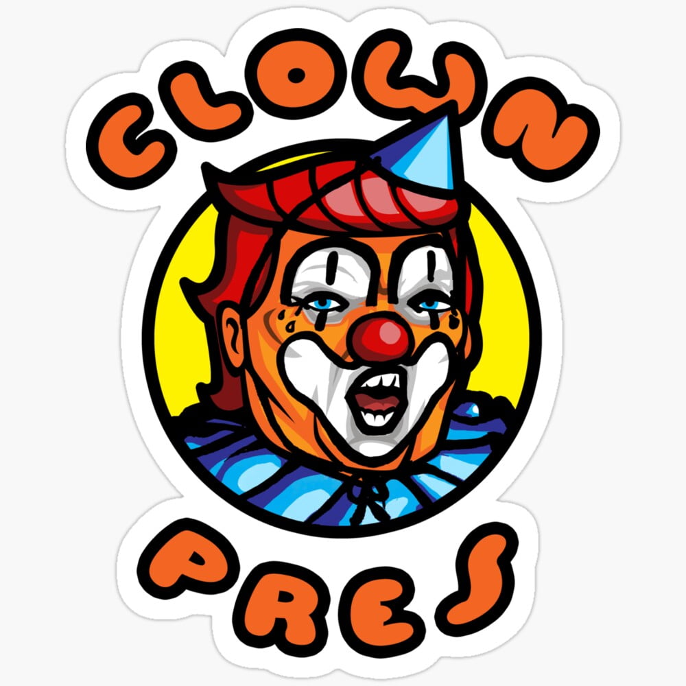 Clown Pres Of Crime Sticker Phone Decal Water Bottle Stickers Car ...