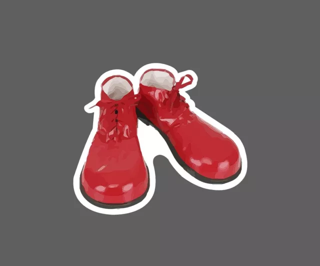 Clown Shoes Sticker Red Waterproof Sticker Phone Decal Water Bottle ...