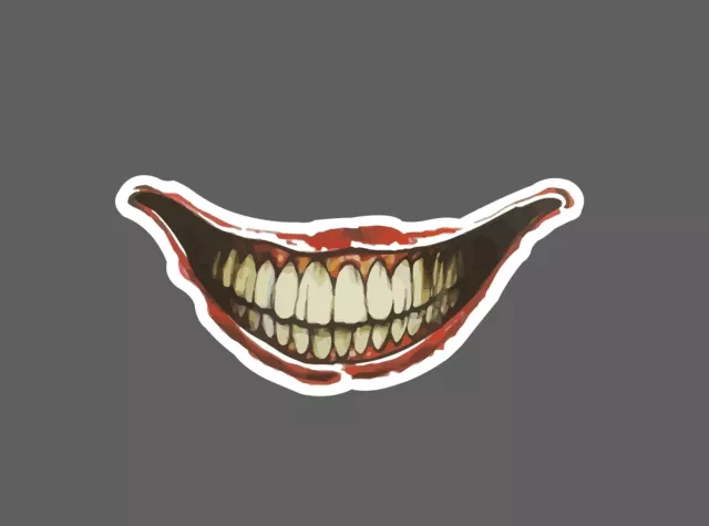 Clown Smile Sticker Horror Waterproof Sticker Phone Decal Water Bottle ...