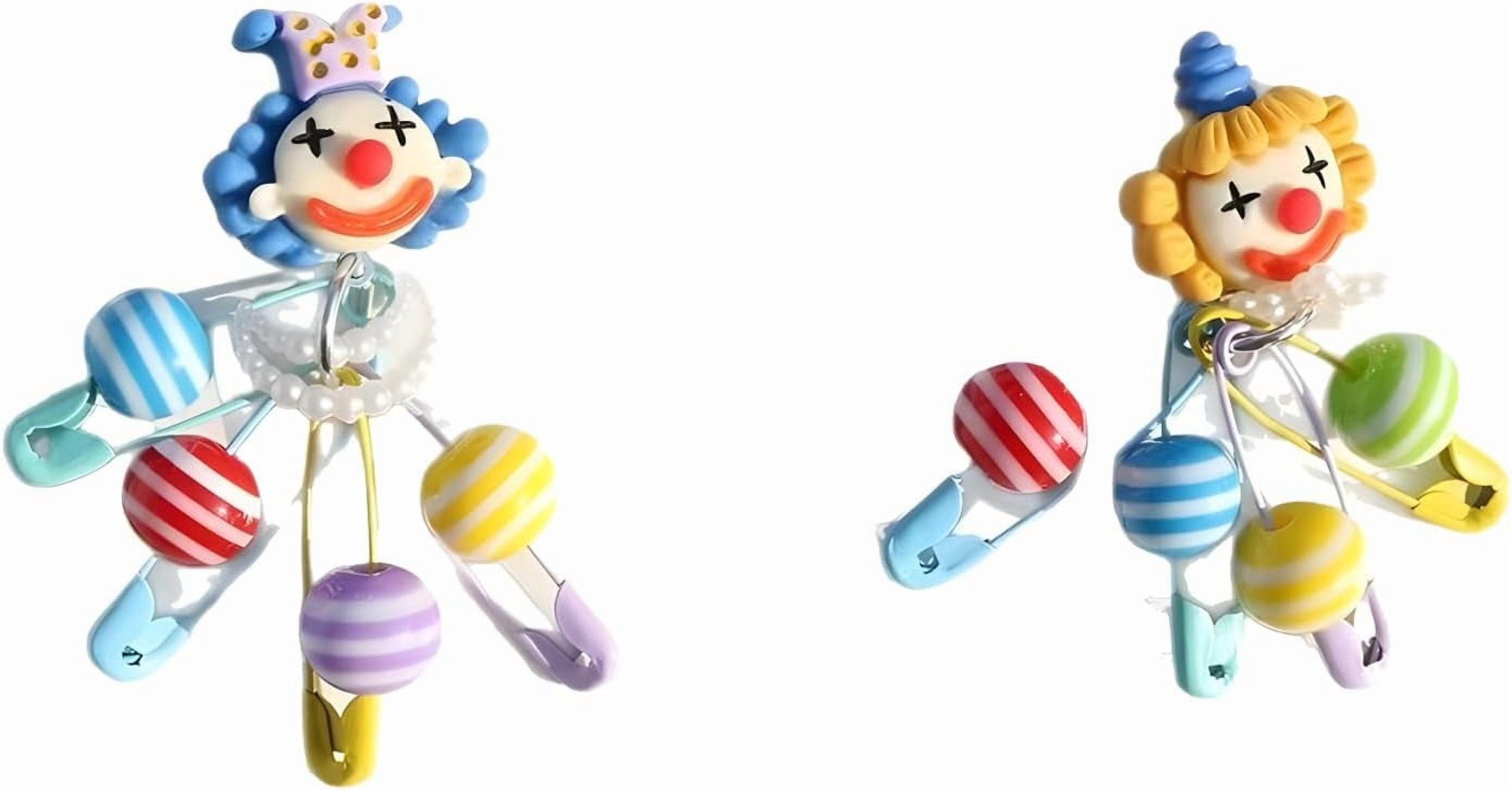 Clown Stud Earrings for Women Cute Cartoon Clown Safety Pin Earrings ...
