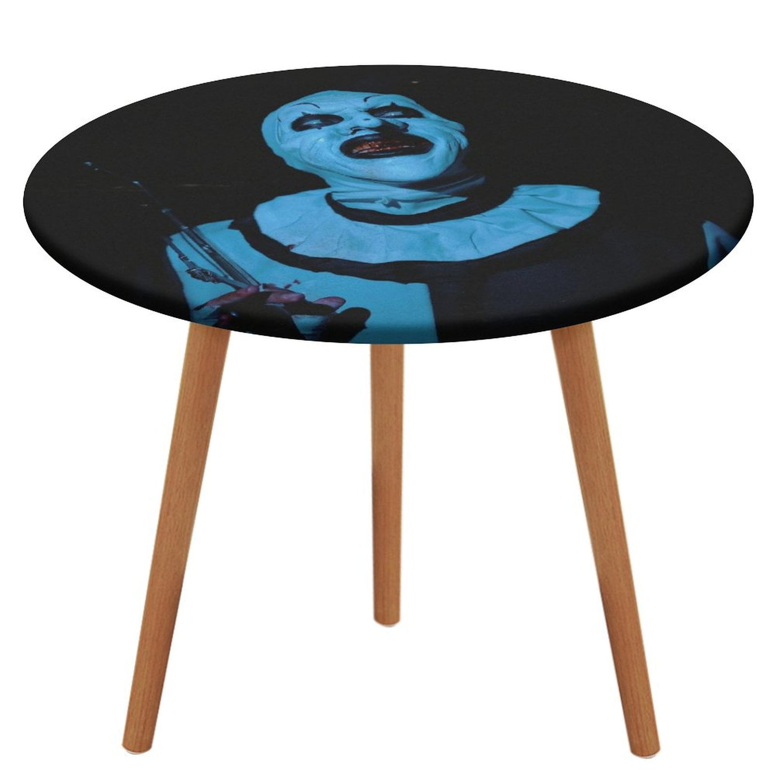 Clown Terrifier Elastic Edged Table Cover Reusable Fitted Round ...