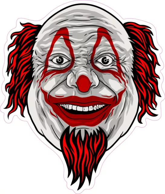 Clown With Red Beard Sticker Window Decal Phone Decal Water Bottle ...