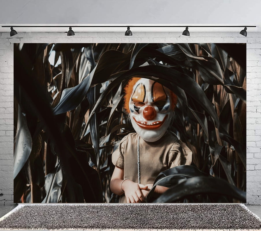 Clown in a Cornfield Backdrop Banner Party Supplies Poster Movie Theme ...