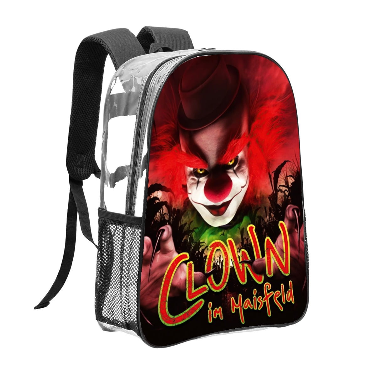Clown in a Cornfield Pattern Transparent Backpack Lightweight And ...