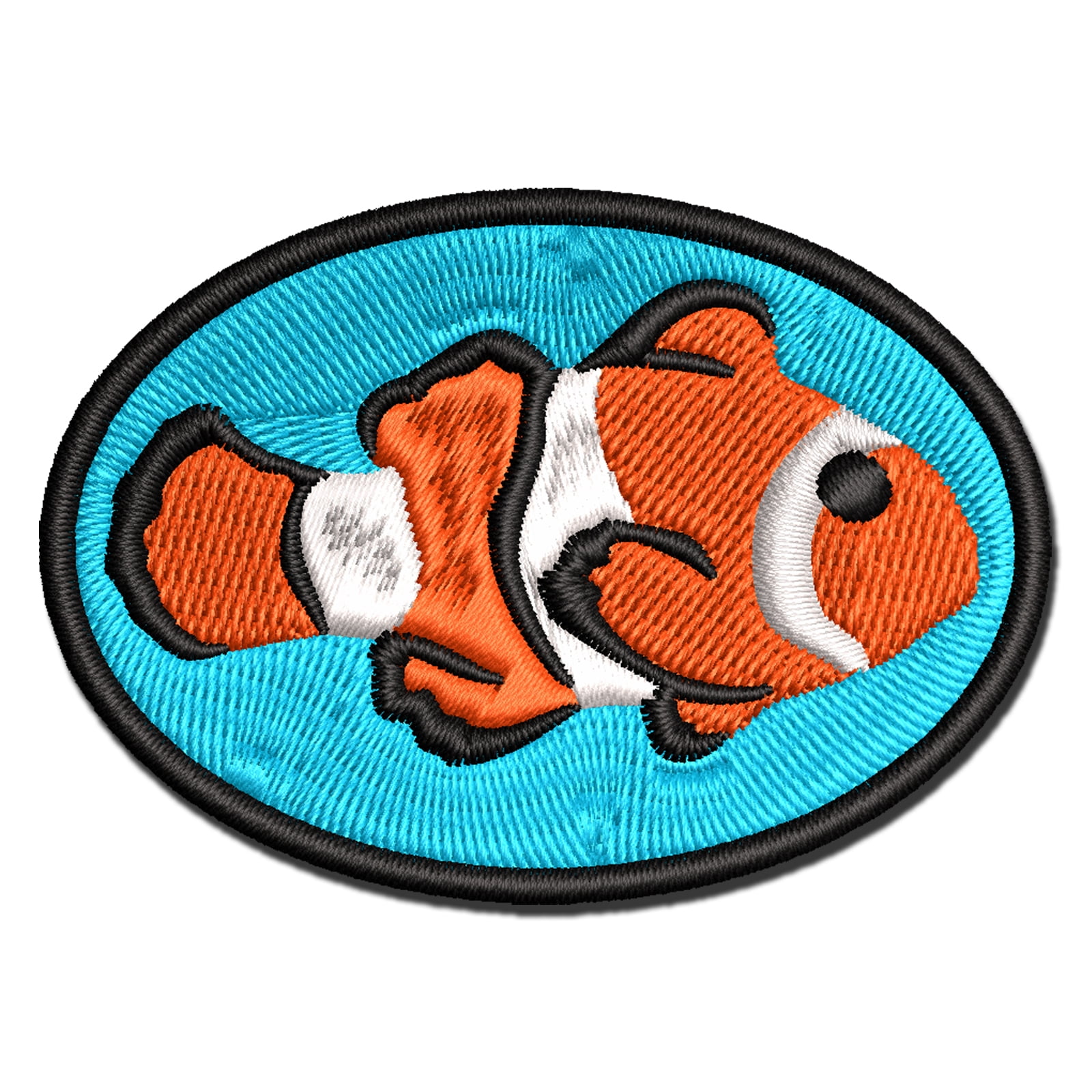 Clownfish Clown Fish Applique Multi-Color Embroidered Hook & Loop Patch ...