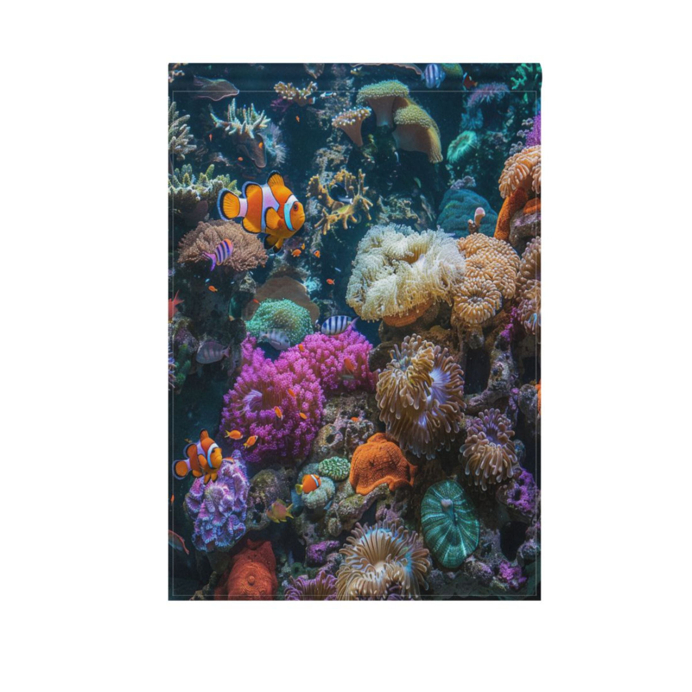 Clownfish Corals under The Sea Garden Flag House Banner 28" x 40 ...