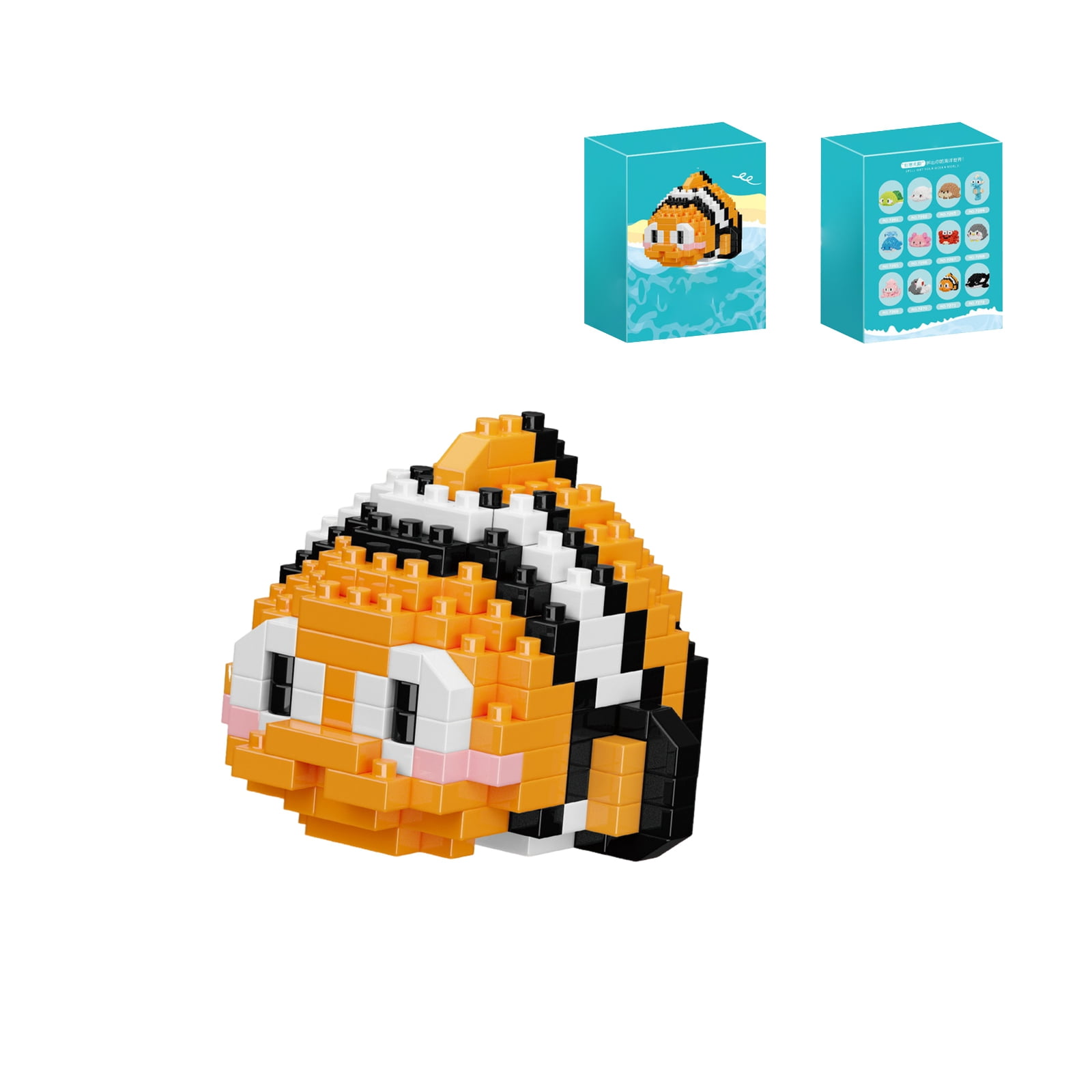 Clownfish Cute Sea Animals Creature Building Toy Blocks Marine Life ...