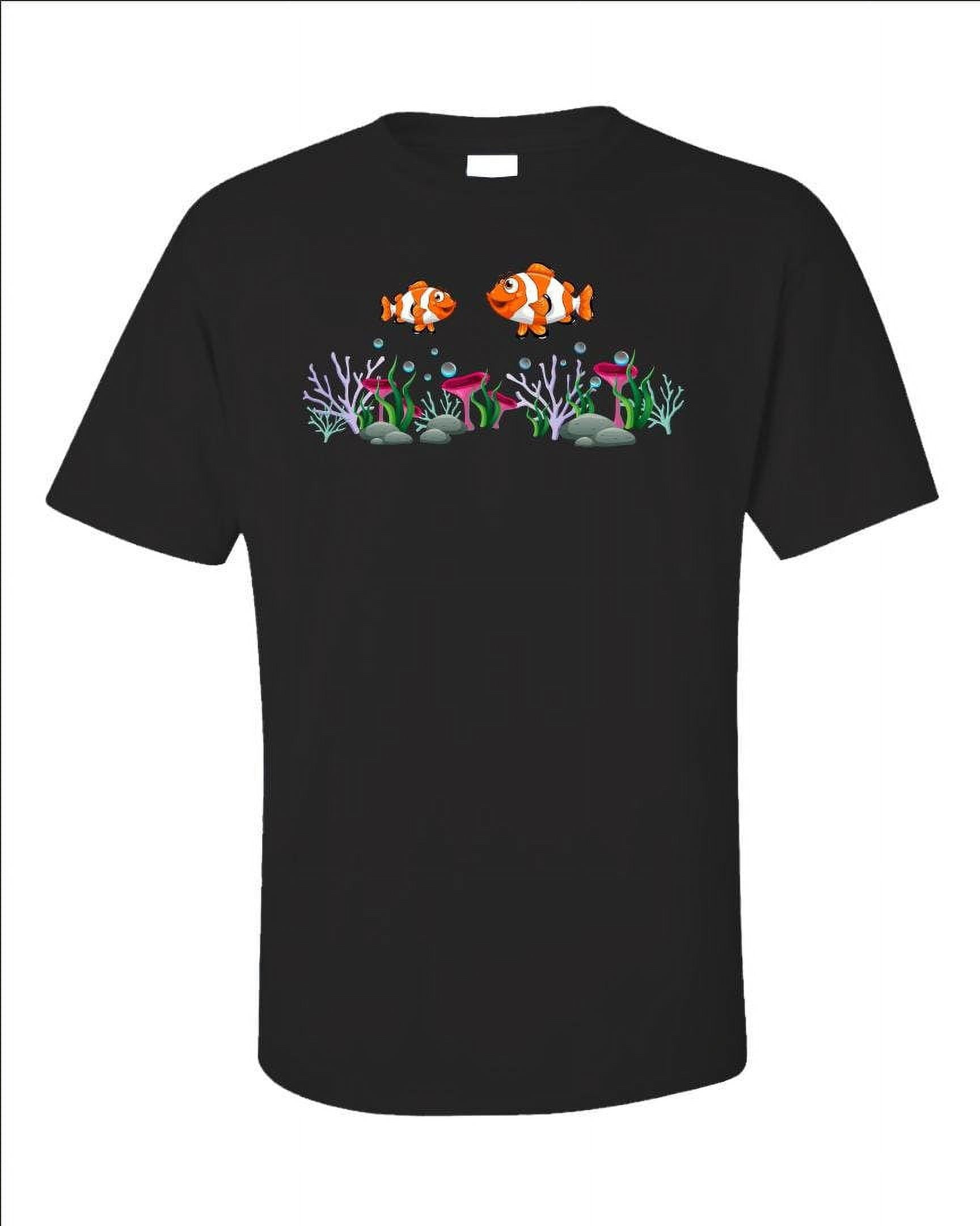 Clownfish Graphic Art Shirt, Ocean Theme Tee, Marine Life T-shirt, Fish ...