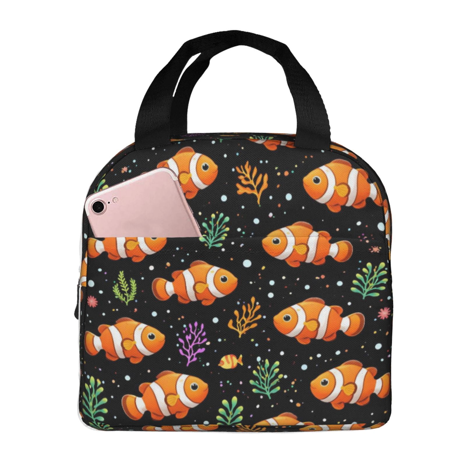 Clownfish Ocean Colorful Marine Lunch Bag Portable Thermal Handheld ...