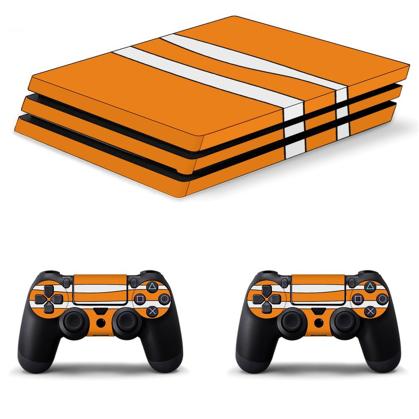 Clownfish Pattern Orange White PS4/PS4 Pro/PS4 Slim Skin Sticker For ...