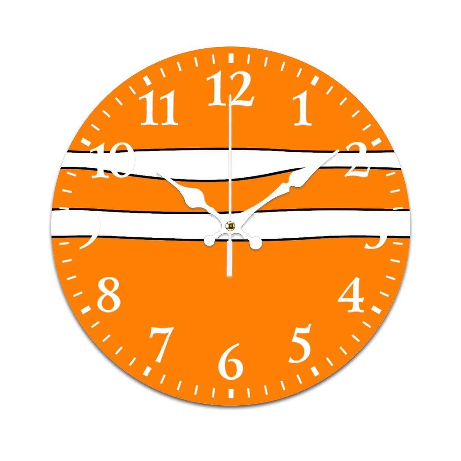 Clownfish Pattern Orange White Wall Clock Modern Design Clocks Wall ...