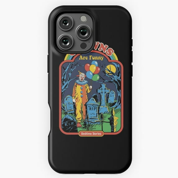 Clowns Are Funny Pop Art Cartoon iPhone Case 17 16 15 14 13 12 11 Pro ...