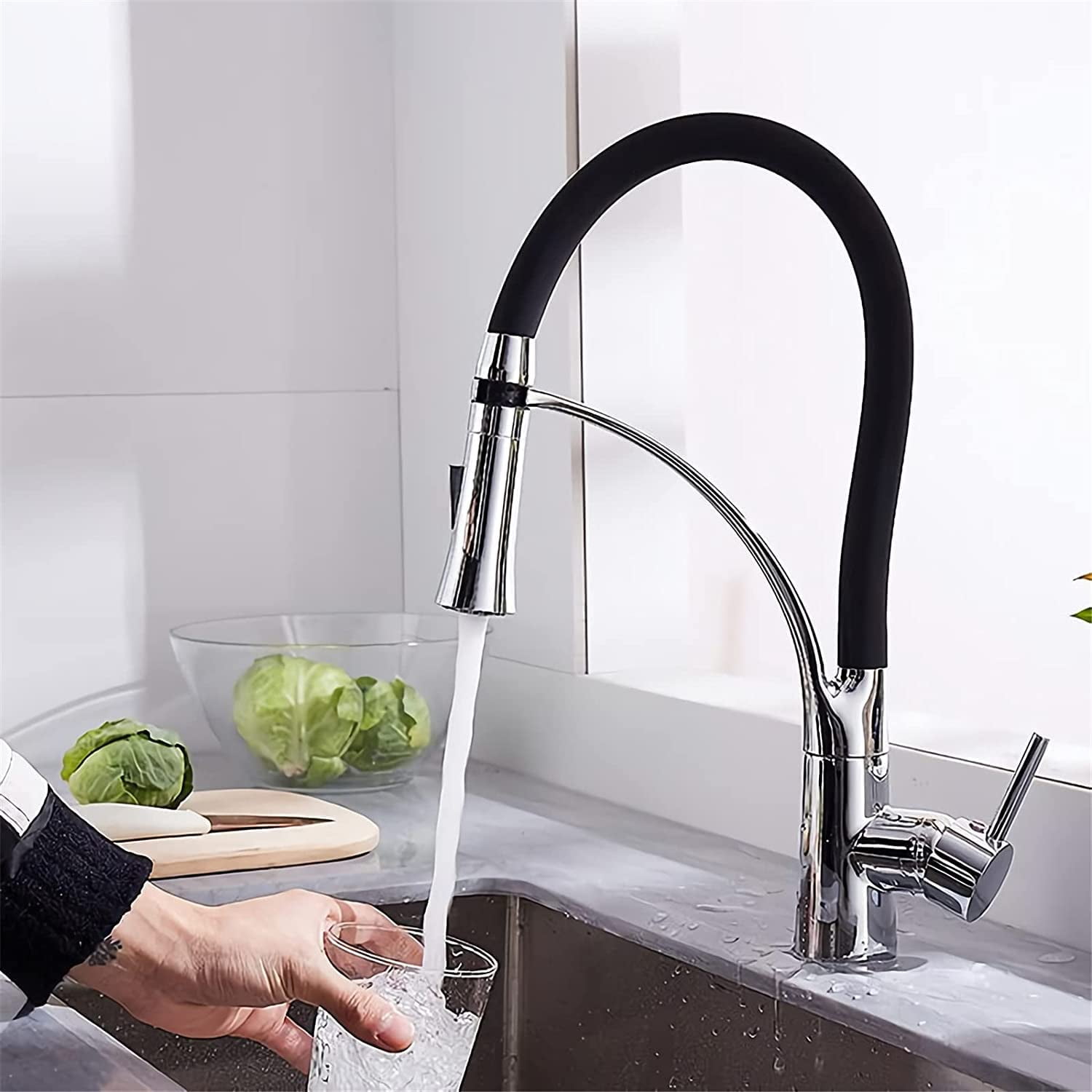 Cloyster Black Kitchen Sink Mixer Tap Kitchen Bathroom Sink Brass Mixer ...