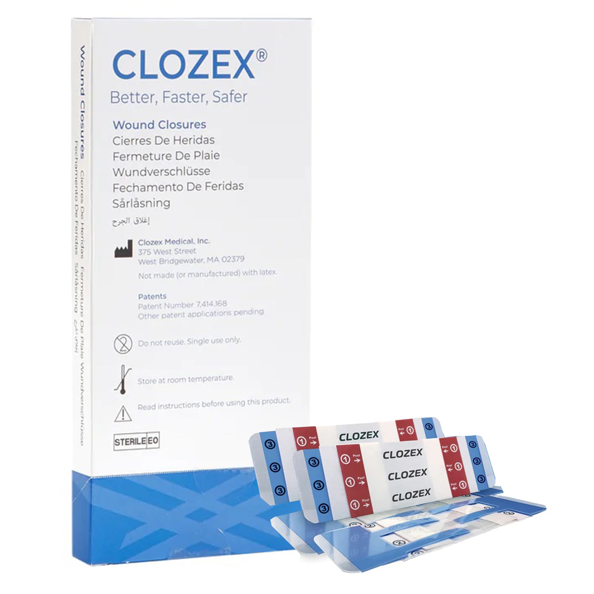 Clozex Closure Device Interlaced Skin Strip 1-1/2 X 1-3/8 Inch Sterile ...
