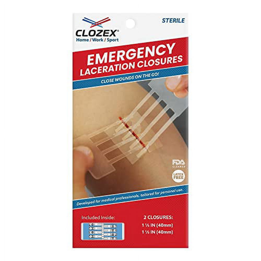 Clozex Emergency Laceration Closures - Repair Wounds Without Stitches ...