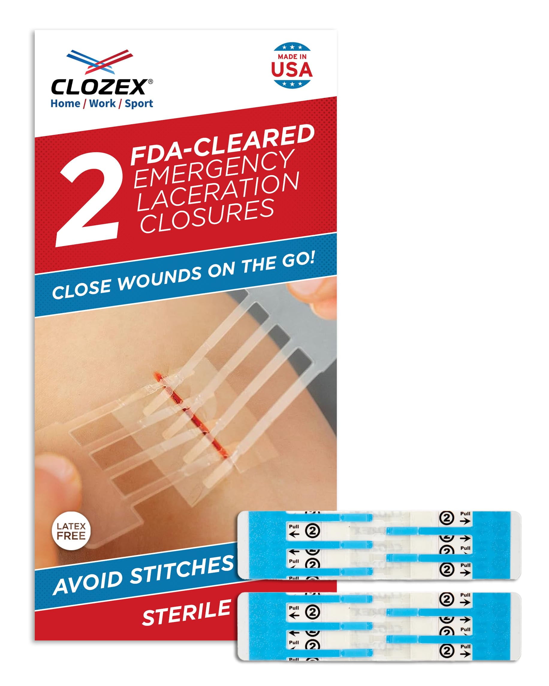 Clozex Emergency Laceration Closures - Repair Wounds Without Stitches ...