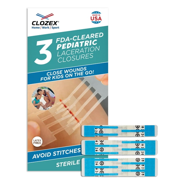 Clozex Pediatric Laceration Closures - Repair Wounds Without Stitches ...