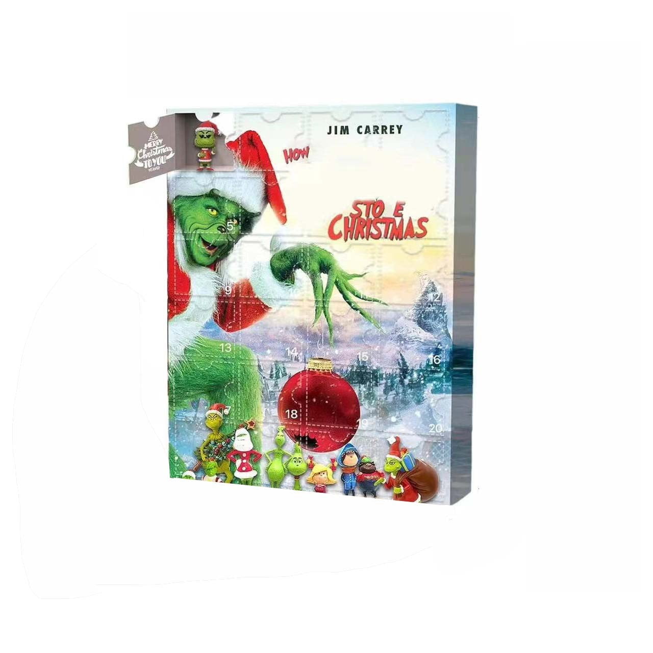 Clreance!The grinch christmas Christmas Advent Calendar with 24 ...