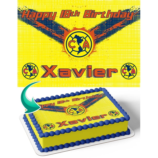 Club America Aguilas Edible Image Cake Topper Personalized Birthday ...