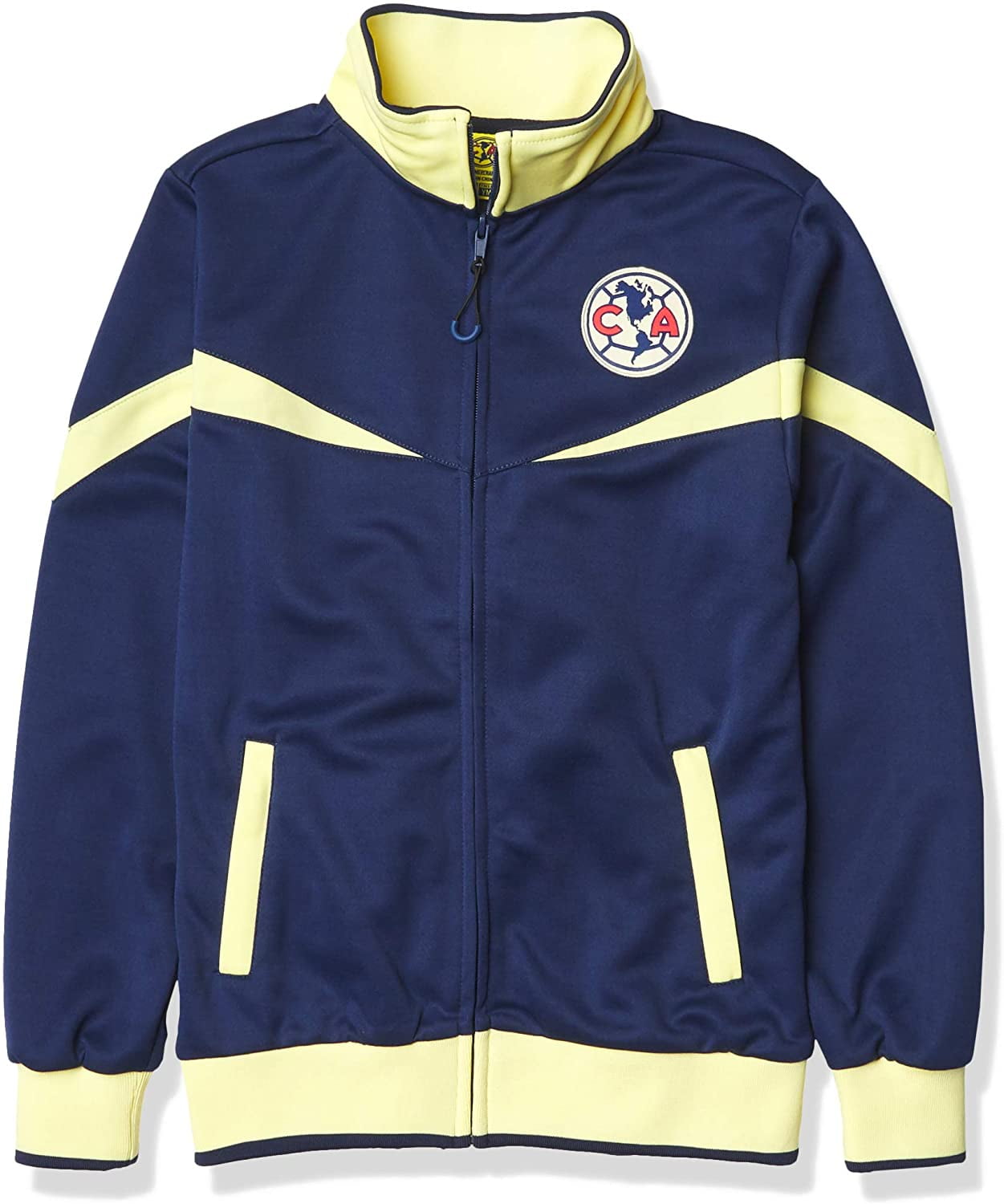 Club America Full Zip Track Jackets Youth Large, NAVY - YELLOW STRIPE ...
