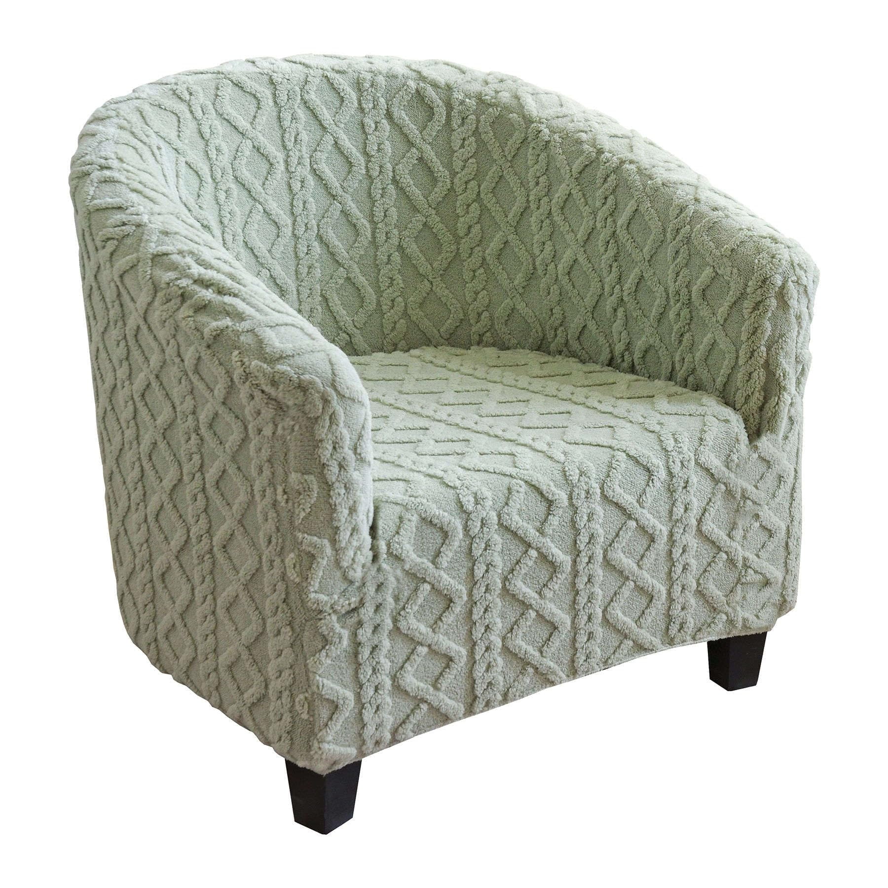 Club Chair Slipcover 1 Piece, Plush Tub Chair Slipcover Stretch Tub ...