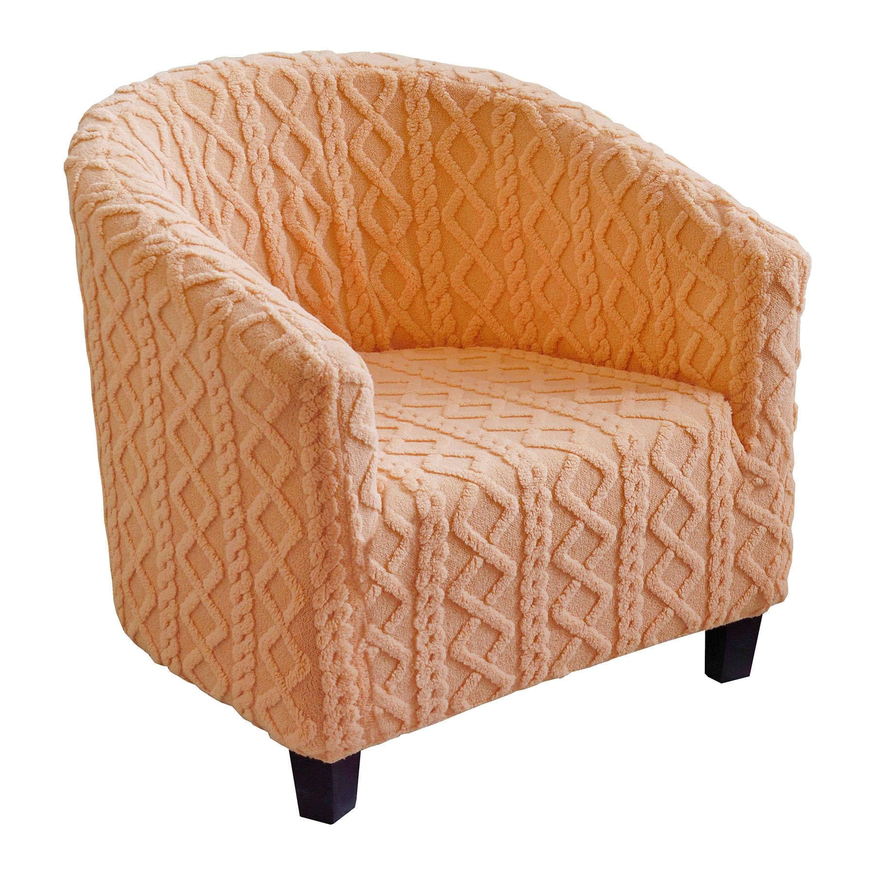 Club Chair Slipcover 1 Piece, Plush Tub Chair Slipcover Stretch Tub ...