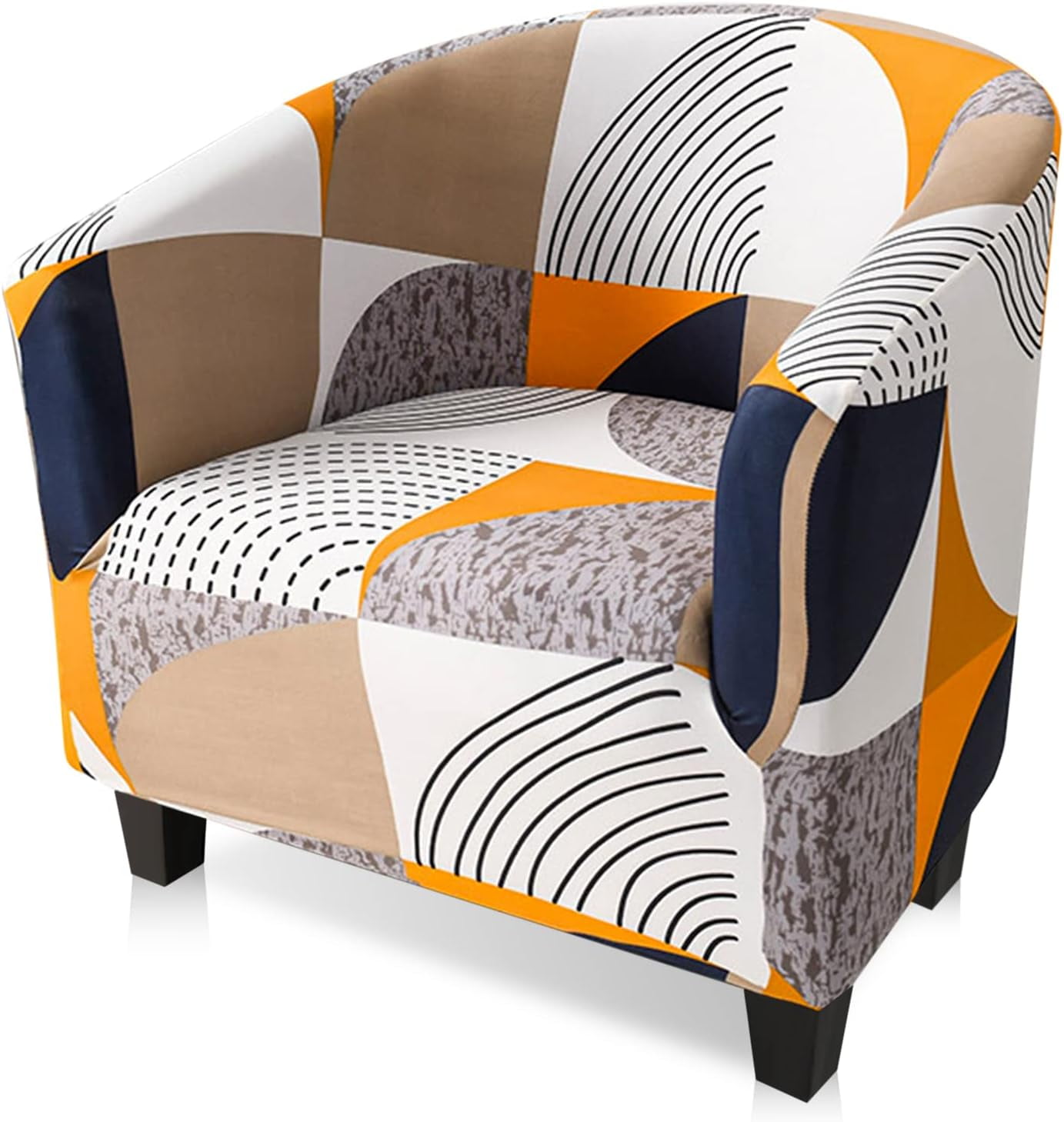 Club Chair Slipcover, High Stretch Tub Chair Cover, Universal Spandex ...
