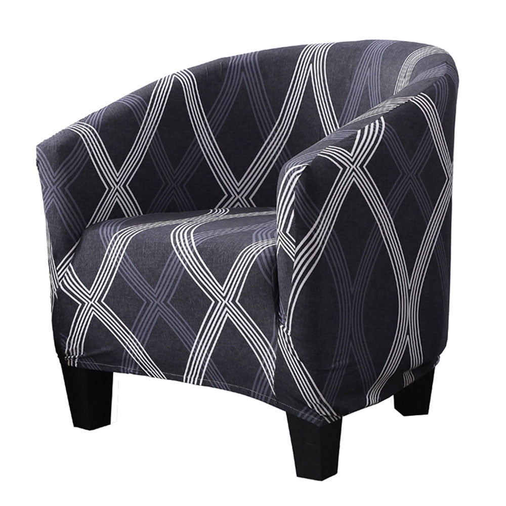Club Chair Slipcover, Stretch Armchair Covers 1-Piece Geometric Print ...