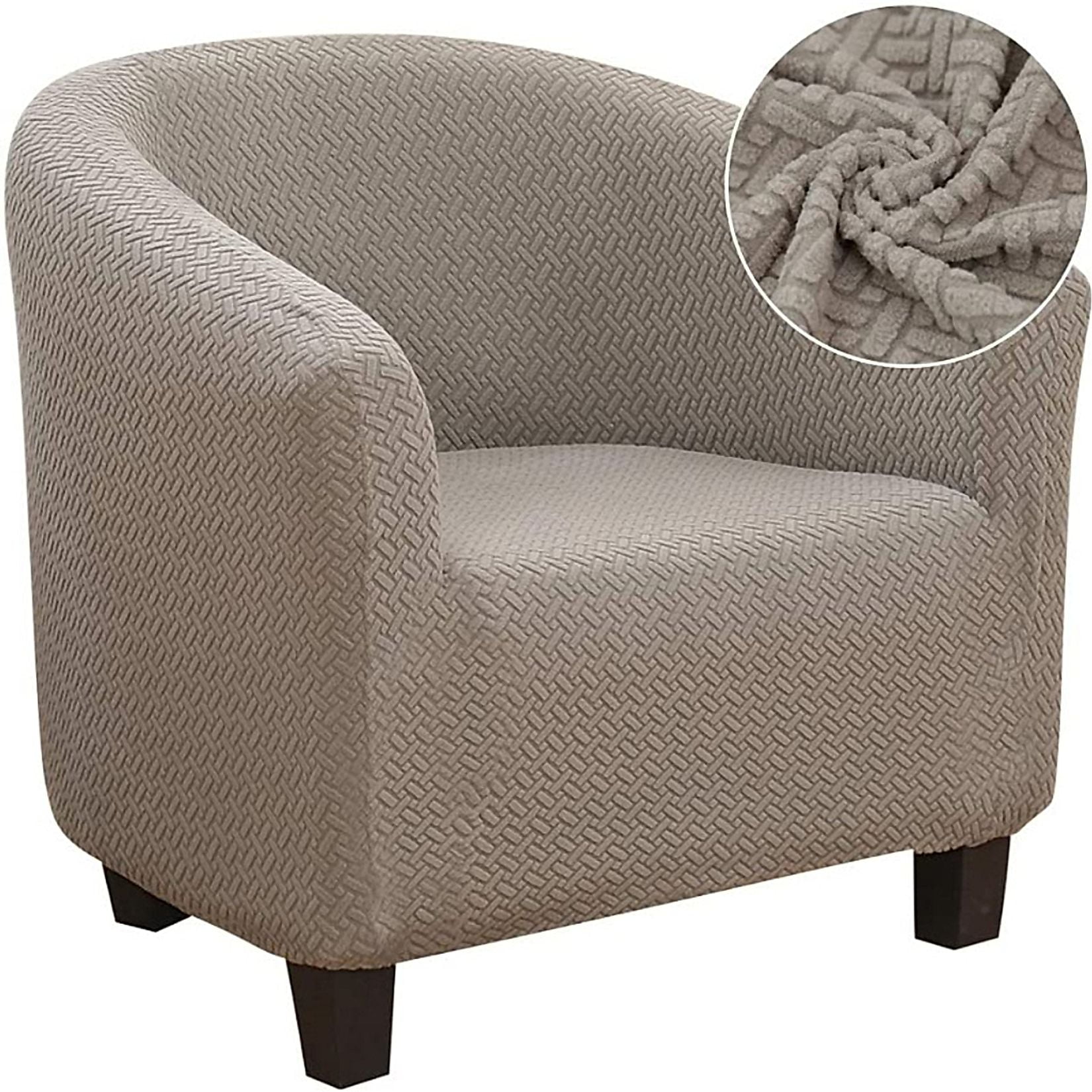 Club Chair Slipcover Stretch Tub Chair Cover 1-Piece Couch Furniture ...