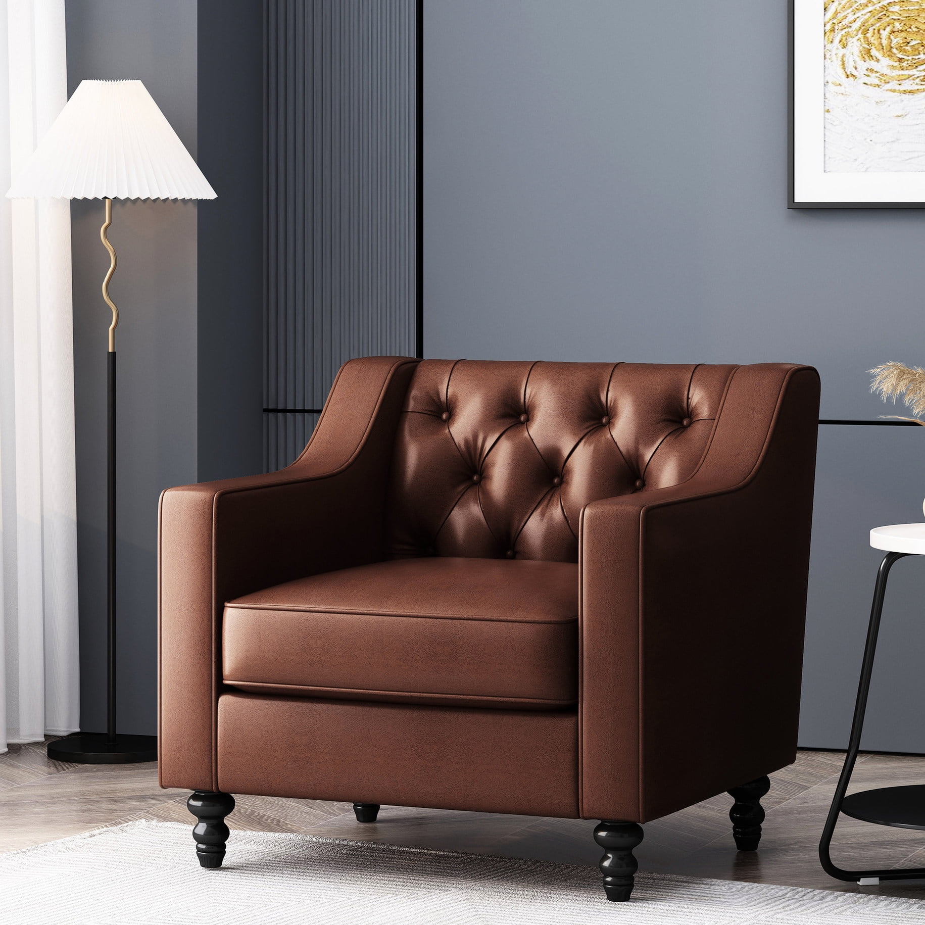 Club Chair | Stylish Addition for Foyer with Sloped Armrests | Durable ...