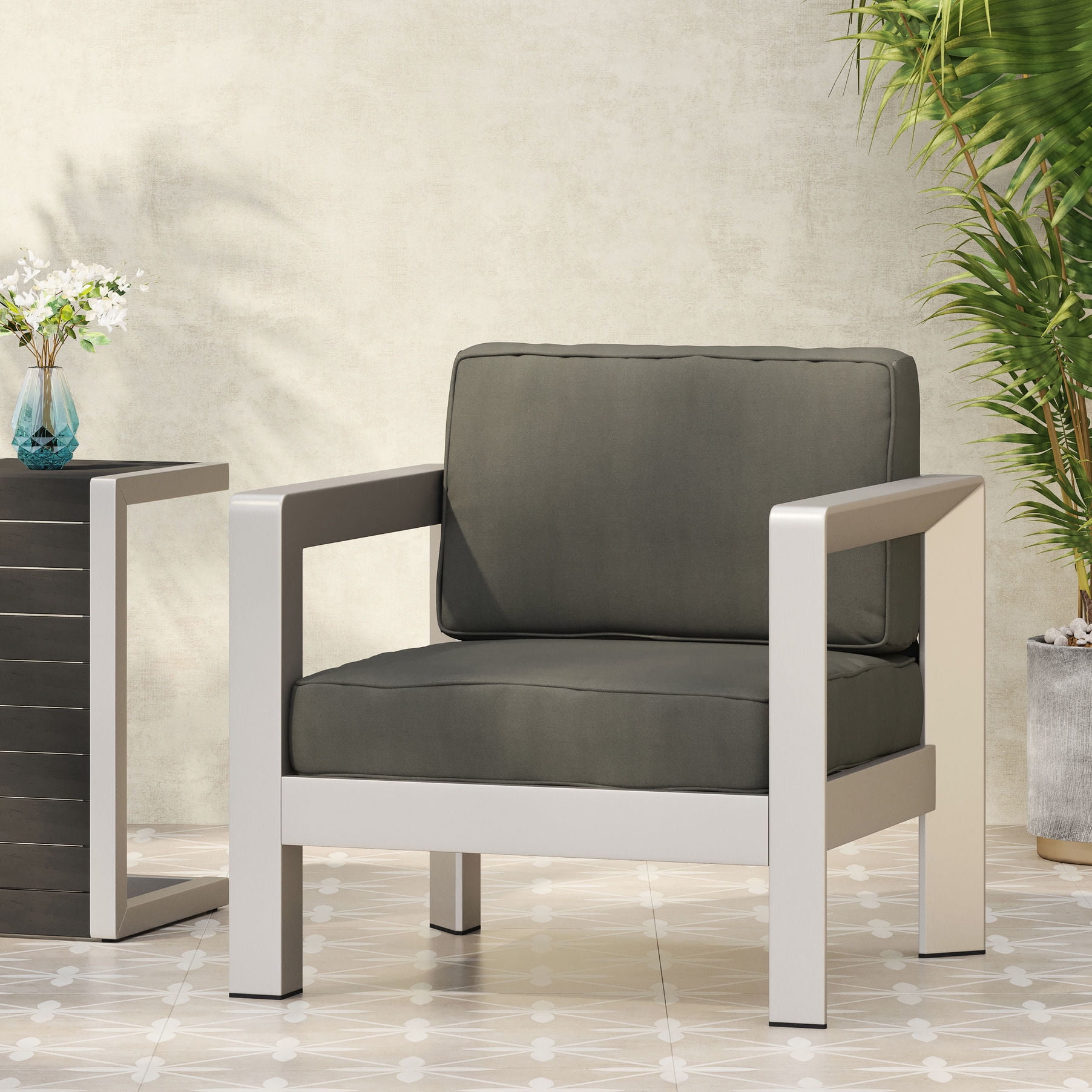 Club Chair for Outdoor Patio | Low-Profile, Extended Sitting Comfort ...