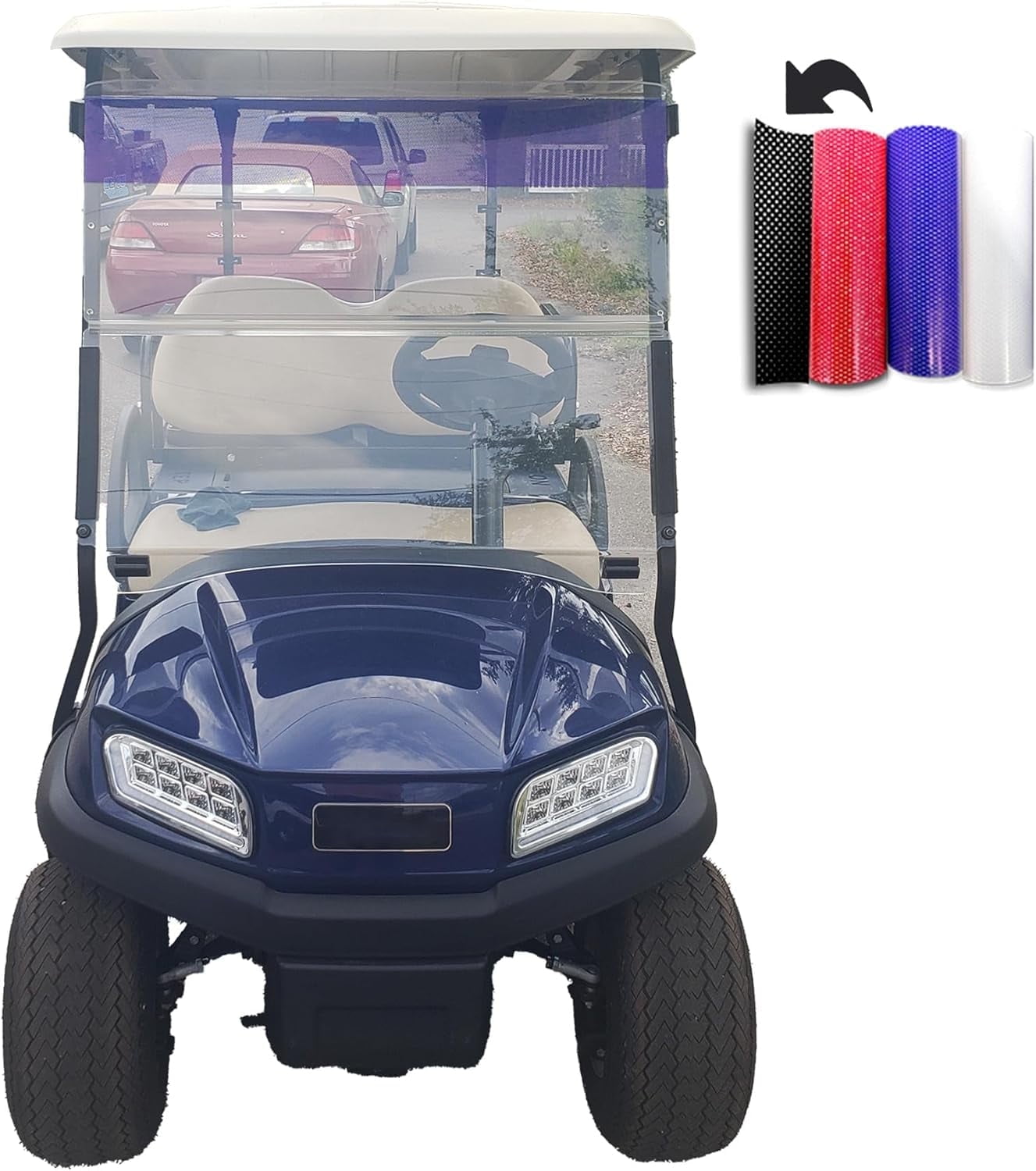 Sun Shield Golf Cart Sun Shade Cover – UV Blocker Visor for Golf Cart ...