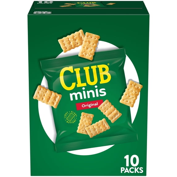 Club Minis Original Mini Crackers, Lunch Snacks, 10 Count - Walmart.com