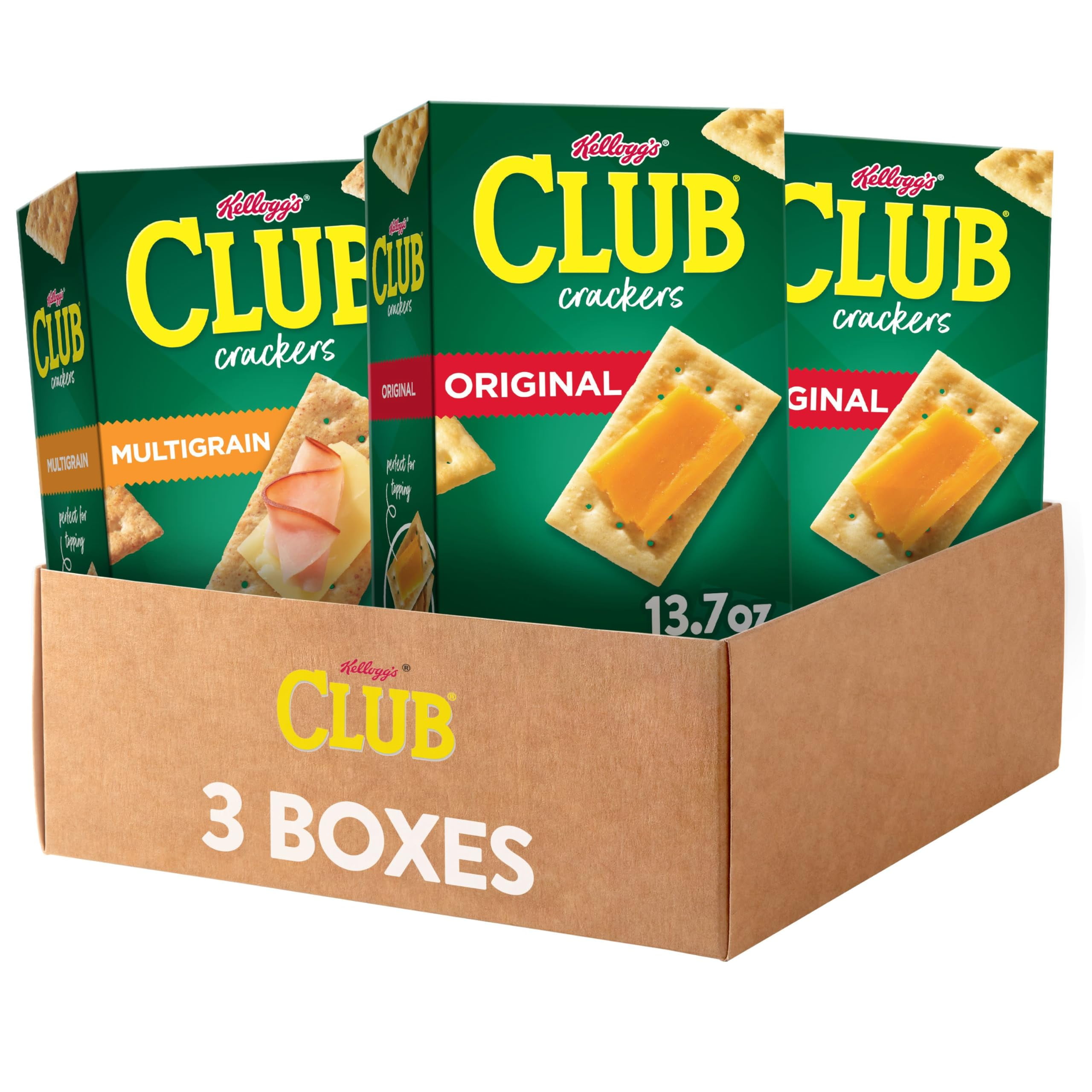 Club Crackers, Lunch Snacks, Snack Crackers, Variety Pack (3 Boxes ...