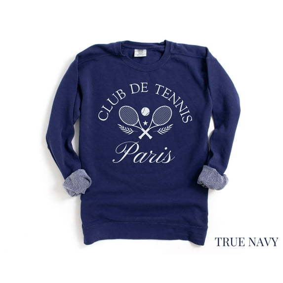Club De Tennis, Paris Crewneck T-Shirt Style Tennis Pullover French ...