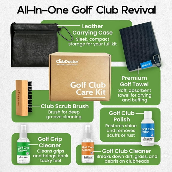 Club Doctor Golf Club Care Kit - Clean, Polish, and Restore Irons ...