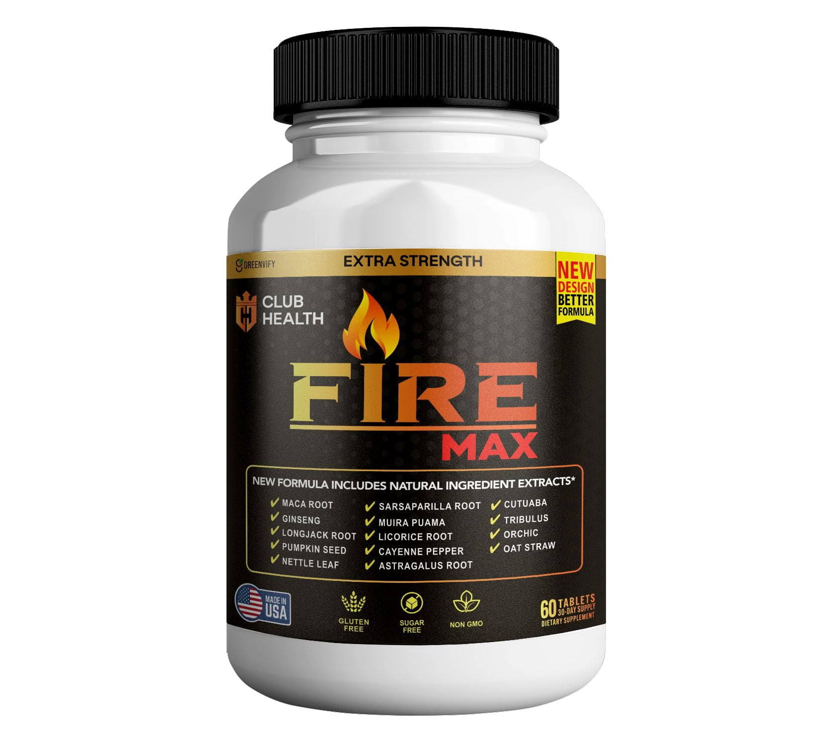 Club Health Fire Max Extra Strength Male Supplement, 60 Tablets ...