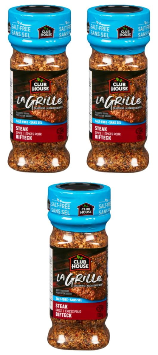 Club House La Grille No Salt Added Steak Spice 130g (3 Pack) - Walmart.com