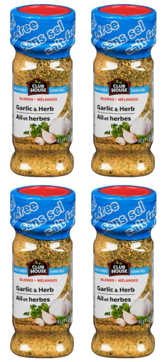 Club House Seasoning Blends Salt Free Garlic & Herb 142g (4 Pack ...