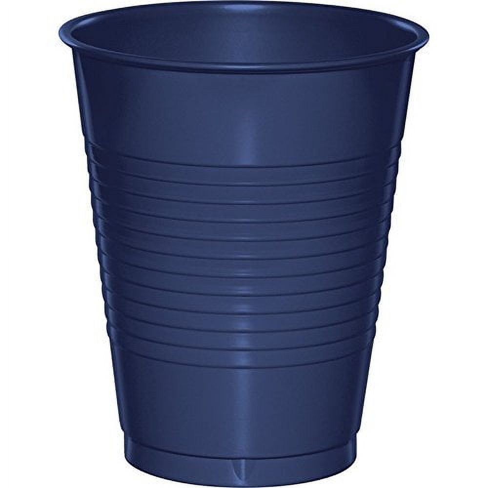 Club Pack of 240 Navy Blue Disposable Plastic Drinking Party Tumbler ...