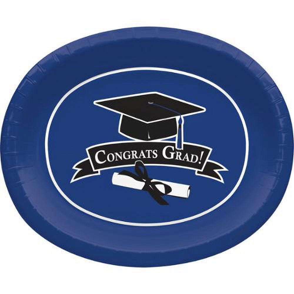 Club Pack of 96 School Colors- Classic Cobalt Blue "CONGRATS GRAD ...