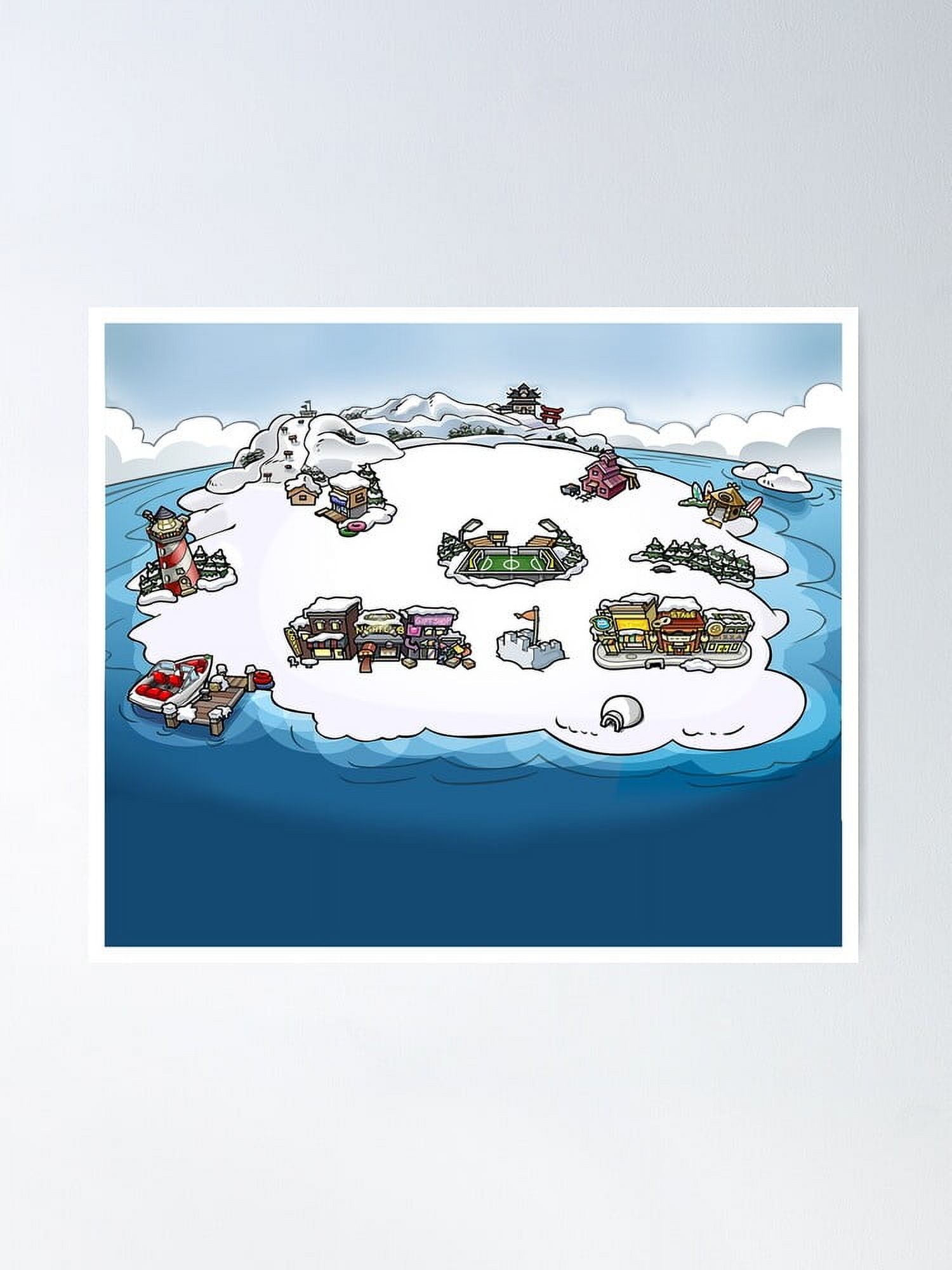 Club Penguin Map Poster - Walmart.com