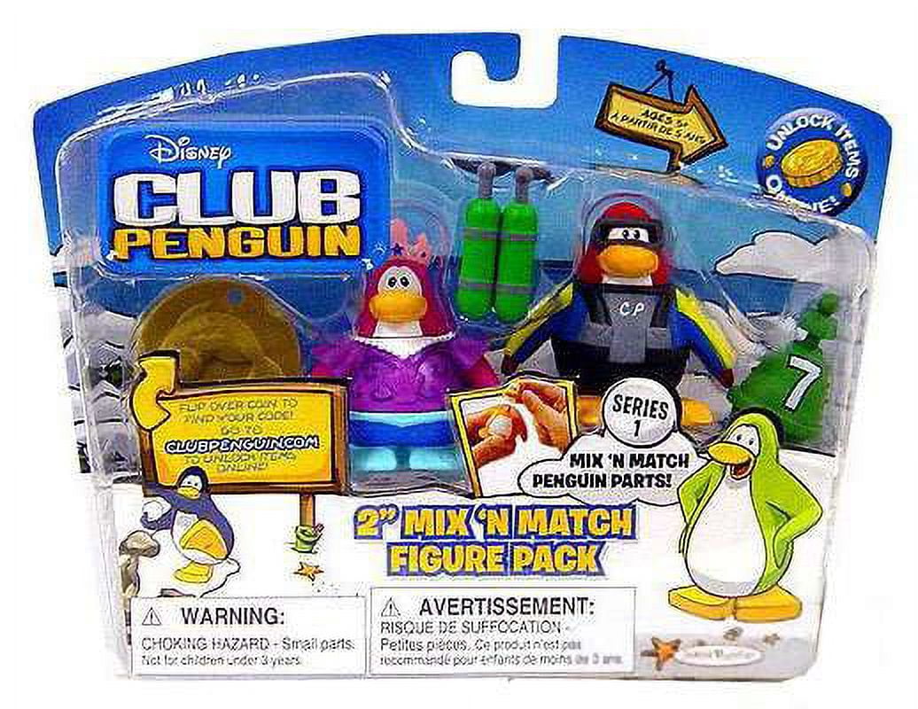 Club Penguin Mix 'N Match Series 1 Scuba Diver & Mermaid Mini Figure ...